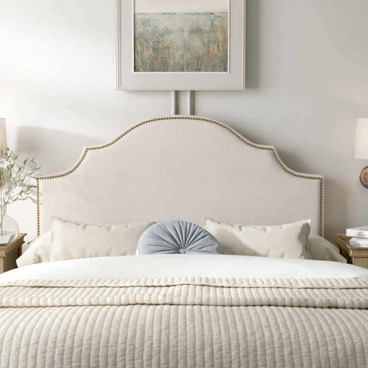 Hallie Linen Upholstered Panel Headboard Kelly Clarkson Home Color Linen Grey Size California King